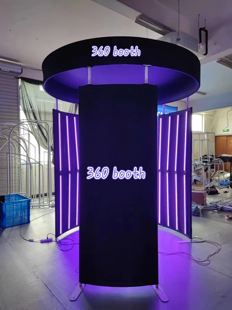 Square Backdrop Tent For 360 Photo Booth Studio Luxury LED Enclosure ...
