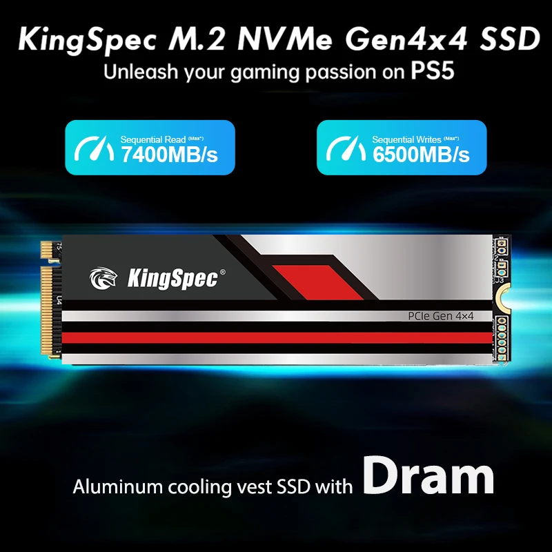 Kingspec nvme ssd com dram m2 1tb 2 512gb pcie 4.0x4 gen4 m.2 2280 nmve ...