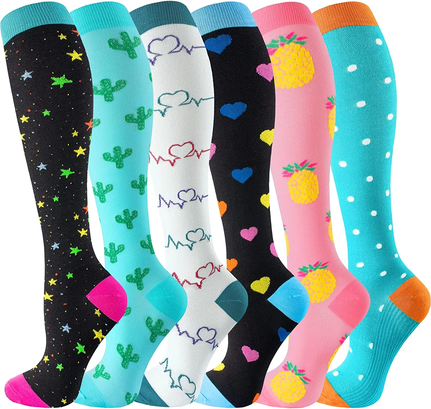 Calcetines-de-compresi-n-hasta-la-rodilla-para-hombre-y-mujer-calcet-n ...