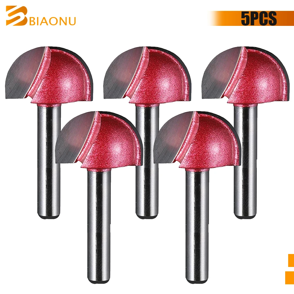 Biaonu-Round-Nose-End-Mill-5Pcs-6mm-Shank-Carbide-Round-Nose-Cove-CNC ...