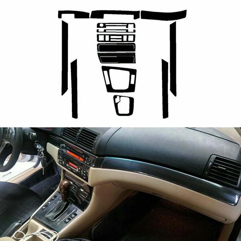 Lhd Full Set 3d Sticker Interior Dash Wrap Trim Carbon Fiber For Bmw 3 ...