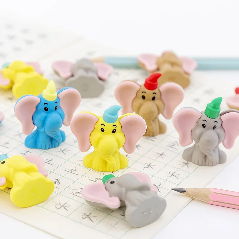 1-Pcs-Children-s-Animal-Three-Dimensional-Rubber-Cute-Elephant-Shape ...