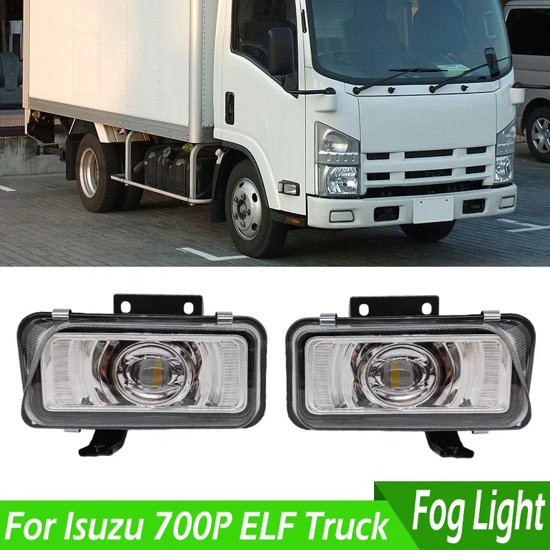 For Isuzu 700P ELF Truck 1 Pair White Yellow LED Front Bumper Fog Light ...
