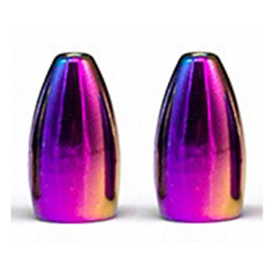 2pcs/lot Multicolor Tungsten Weight Bullet Fishing Weights Sinkers Bass ...