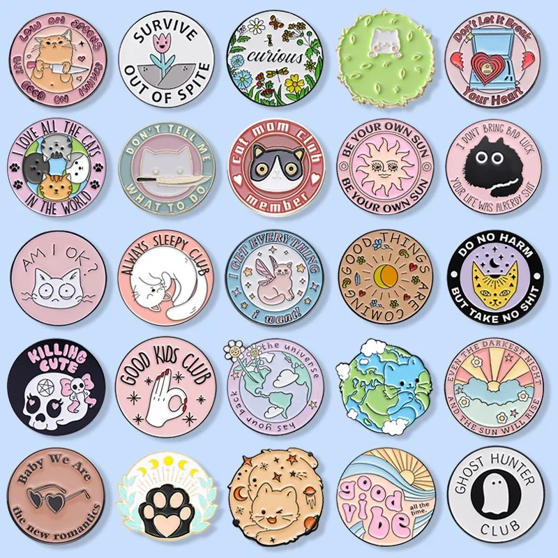 Round-Series-Brooches-Cute-Metal-Badge-Jewelry-Wholesale-Cap-Pins-for ...