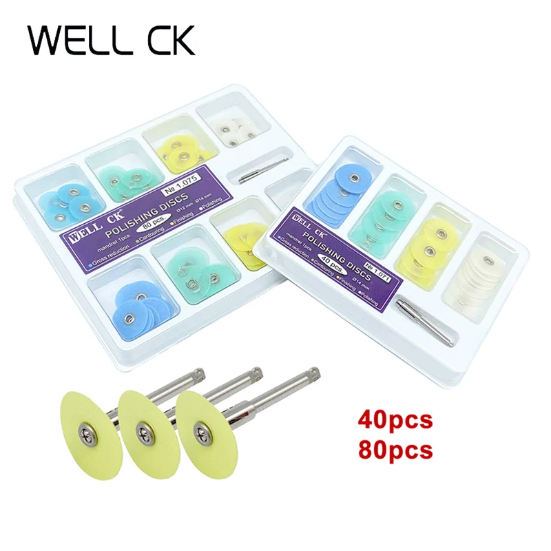 WELL CK 40/80Pcs Dental Polishing Discs Gross Reduction Contouring ...