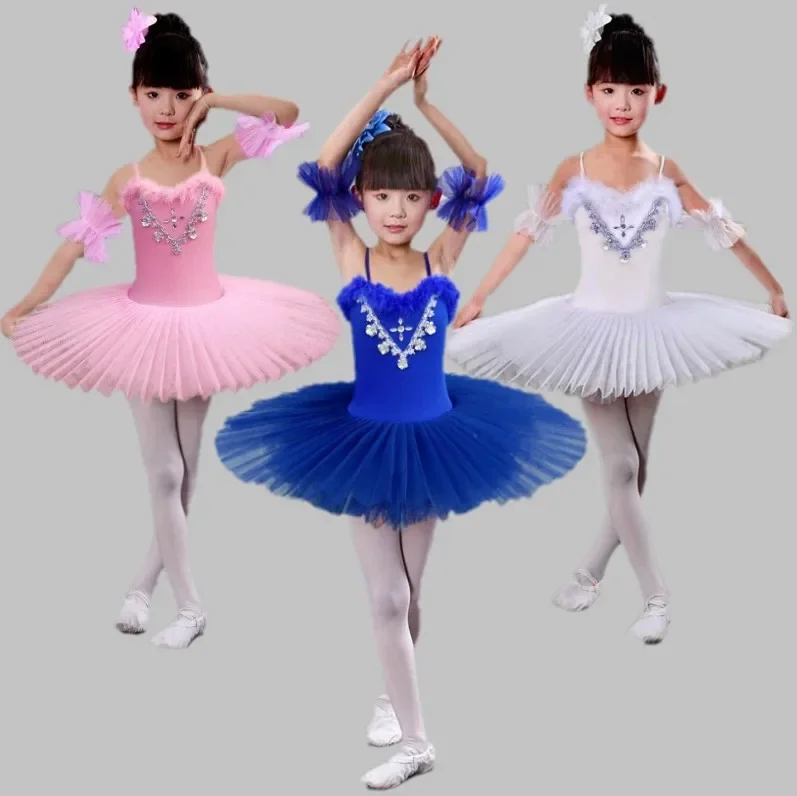 White-Children-s-Ballet-Tutu-Dance-Dress-Costumes-Girls-Swan-Lake ...