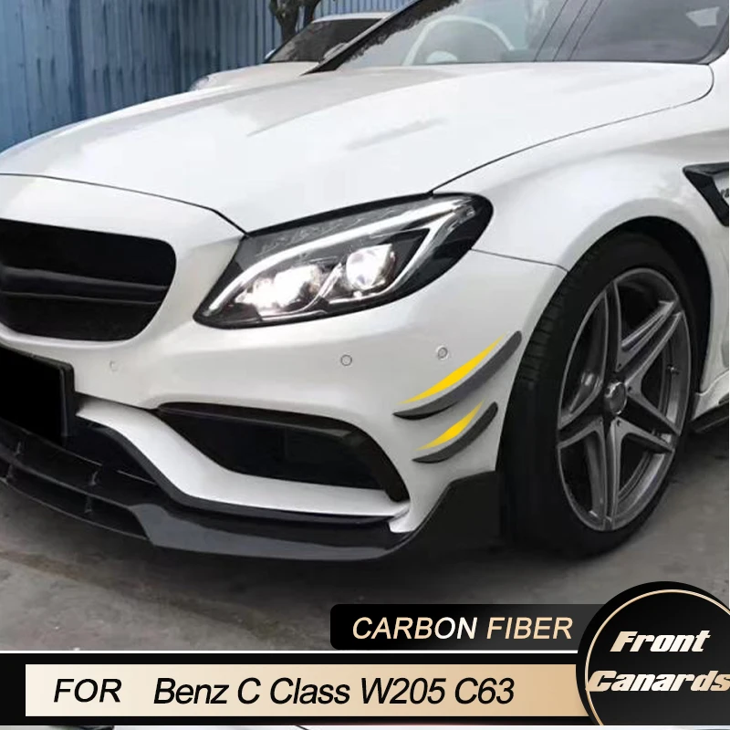 Car-Front-Bumper-Splitters-for-Mercedes-Benz-C-Class-W205-C63-AMG-C200 ...