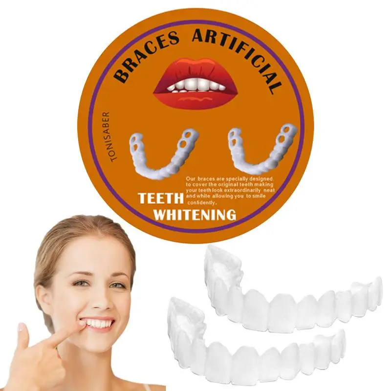 Snap-On-Teeth-Top-And-Bottom-Tooth-Cover-Set-Dentures-Dental-Veneers ...