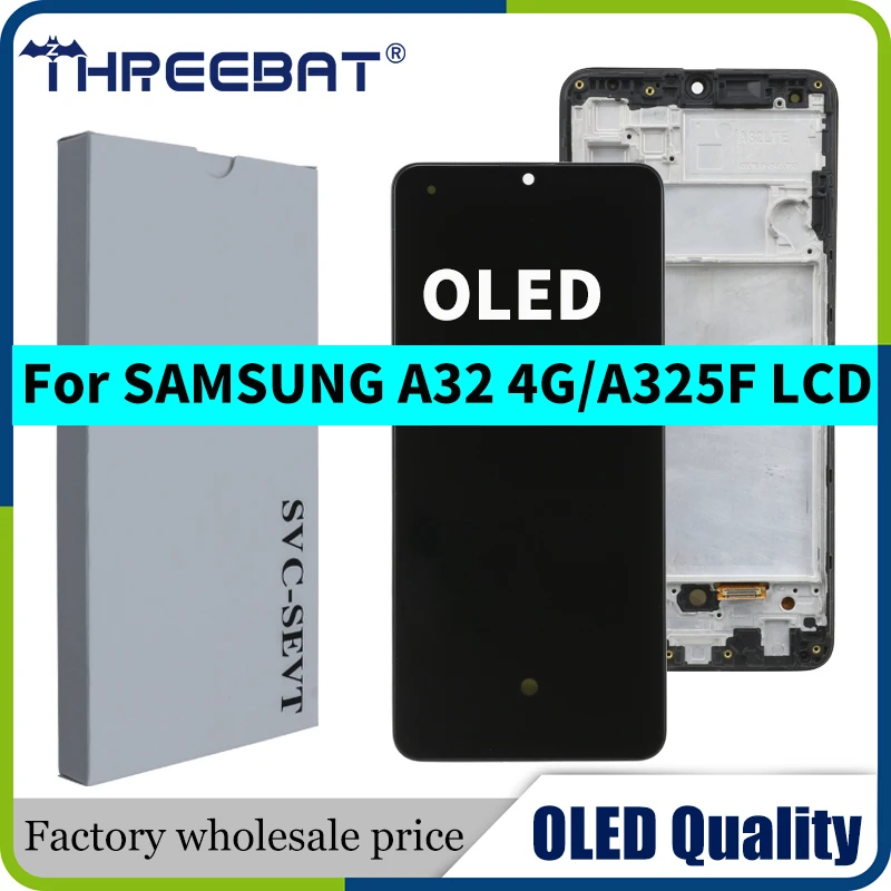 New OLED Original size Display For Samsung Galaxy A32 4G A325 A325F SM-A325M SM-A325F/DS LCD ...
