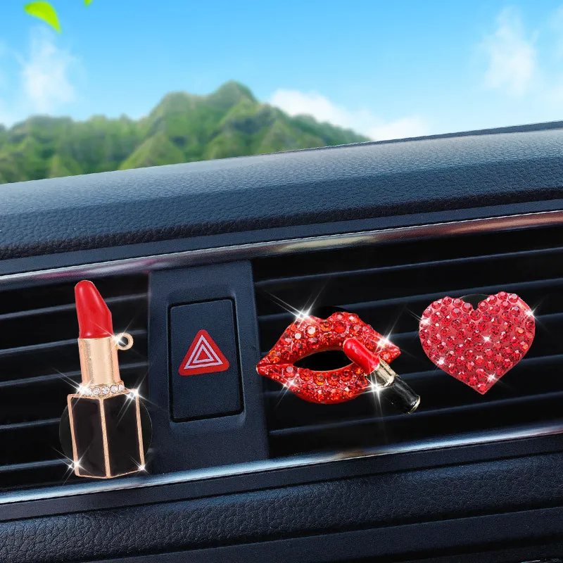 Car-Perfume-Auto-Air-Outlet-Aromatherapy-Cute-Red-Lips-Sticks-Perfume ...