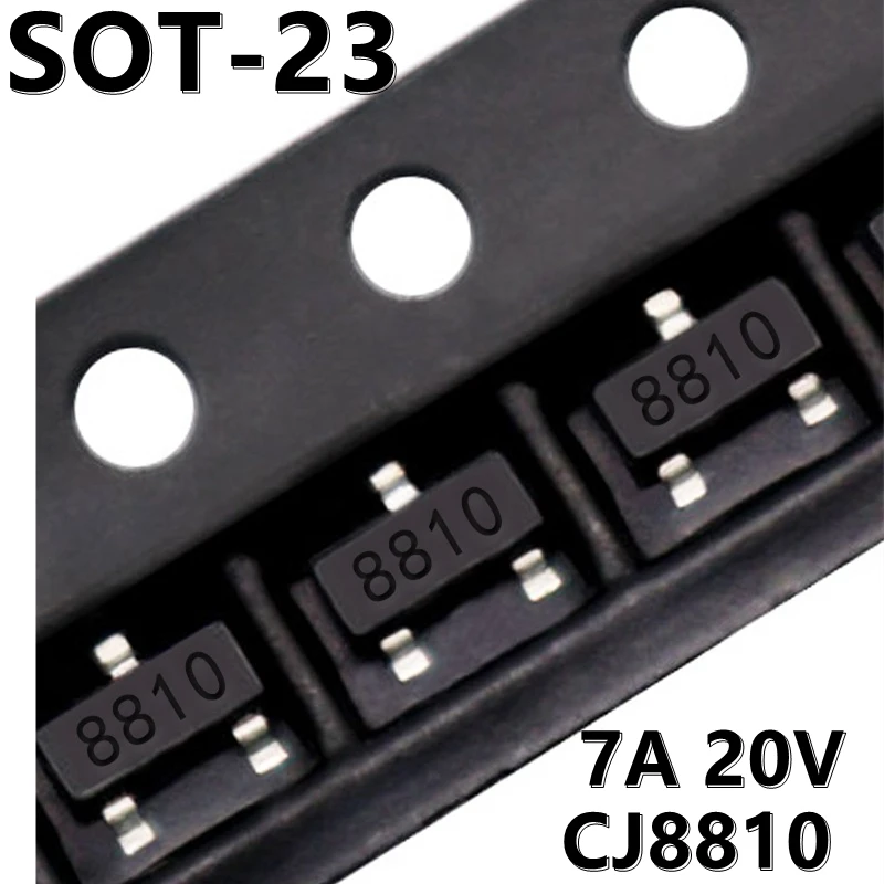 (10pcs) CJ8810 8810 SOT-23 SMD MOS Field Effect Tube 7A 20V N-Channel ...