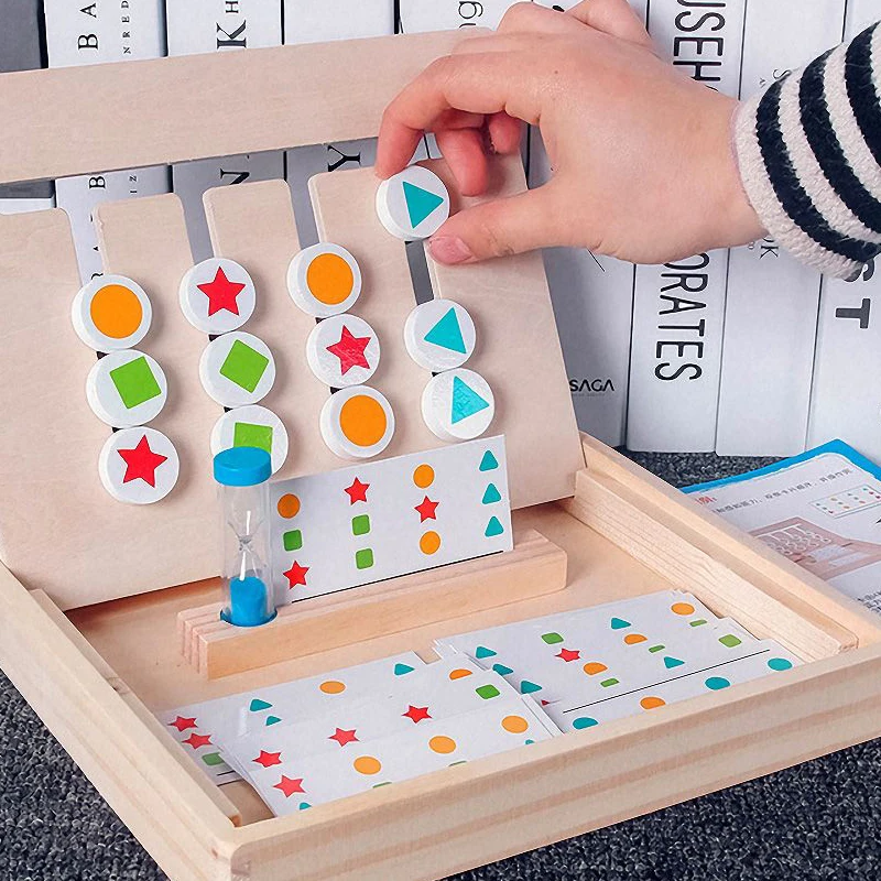 Children Wooden Games Puzzle Teaching Aids Montessori Early Educational ...