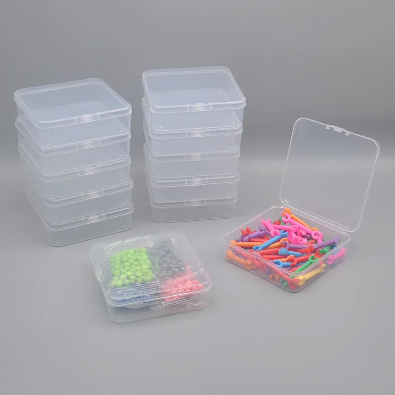 12pcs-transparent-plastic-storage-boxes-can-accommodate-small-items ...