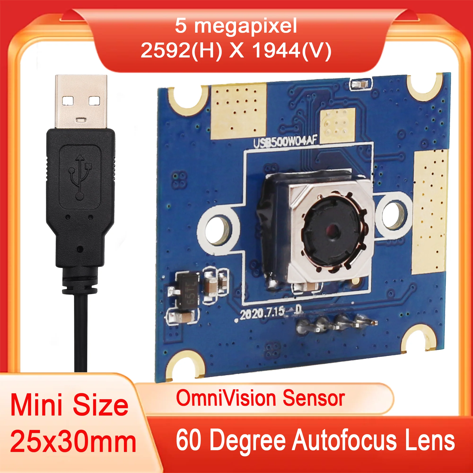 ELP-5MP-Mini-USB-Webcam-Autofocus-Embeddable-2592-1944-OmniVision ...