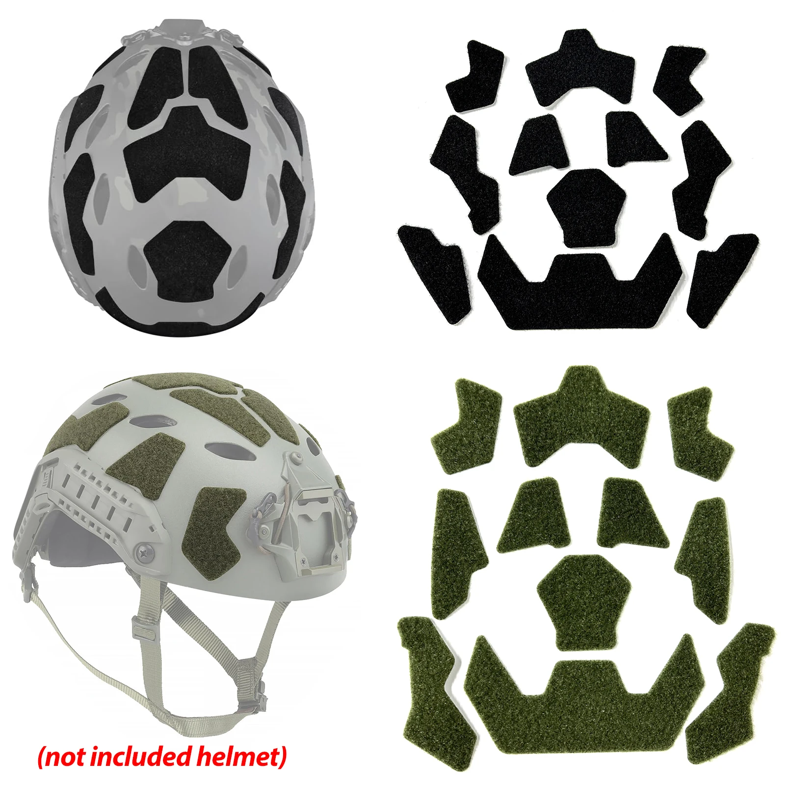 11Pcs Tactical Helmet Magic Sticker Airsoft Helmet Patches Hook and ...