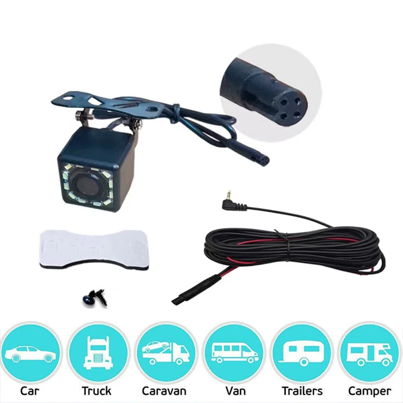 4 Pin HD Car Rear View Camera Reverse 12LED Night Vision Video Camera ...