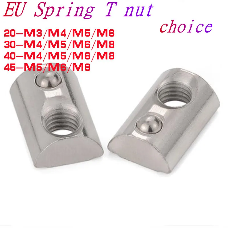 10pcs-50PCS-T-spring-nut-m4-m5-m6-m8-Half-Round-Elasticity-Spring-Nut ...