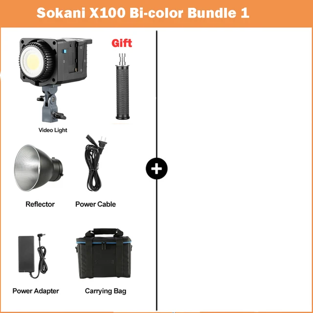Sokani X100 100W Bi-Color RGB LED Video Light APP Control Bowens Mount ...