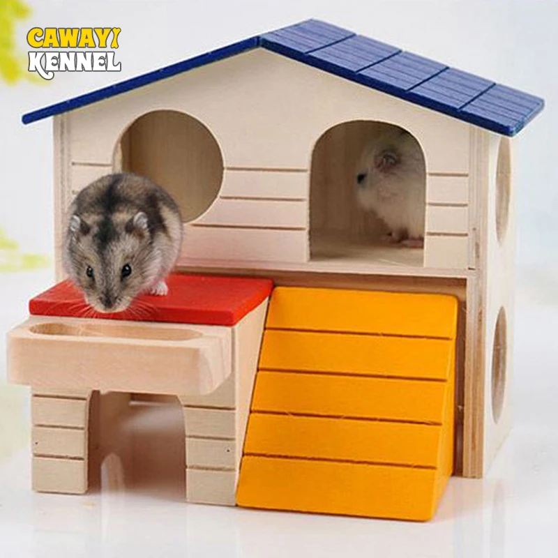 Hamster-House-Wooden-Hideout-Villa-Pet-Toys-Animal-Wood-Rat-Playthings ...