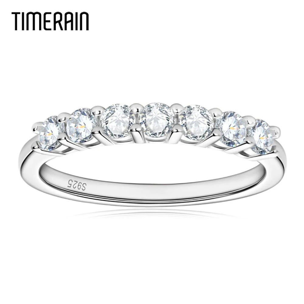 0-7ct-3mm-Full-Moissanite-Ring-S925-Sterling-Silver-18K-Gold-Plated-Diamond-Eternity-Band ...