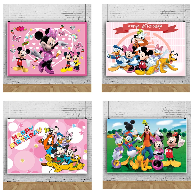 125-150cm-Disney-Mickey-Minnie-Mouse-Cartoon-Theme-Kids-Happy-Birthday ...