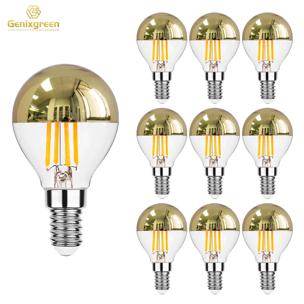 Genixgreen-E12-E14-Dimmable-Gold-Mirror-Light-Bulbs-G45-Tipped-Half ...