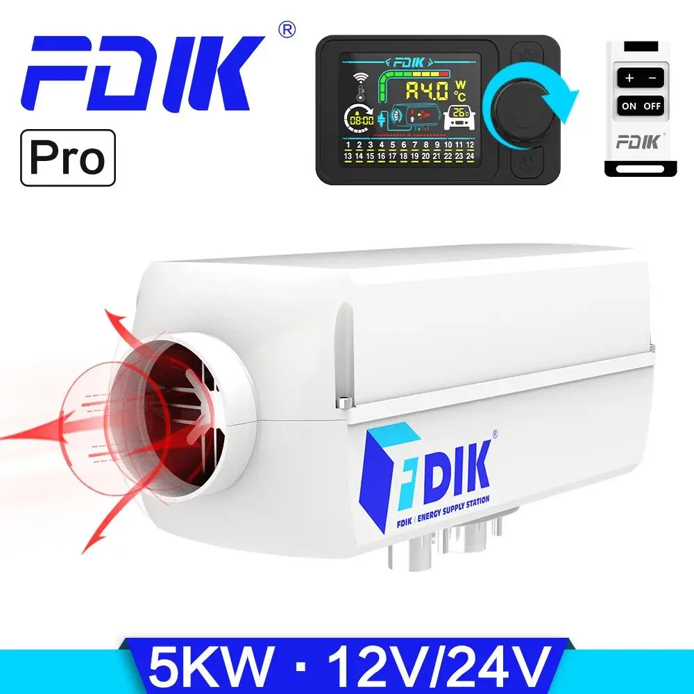 FDIK-Car-Diesel-Heater-12V-24V-Aluminum-Shell-5KW-Air-Parking-Heater ...