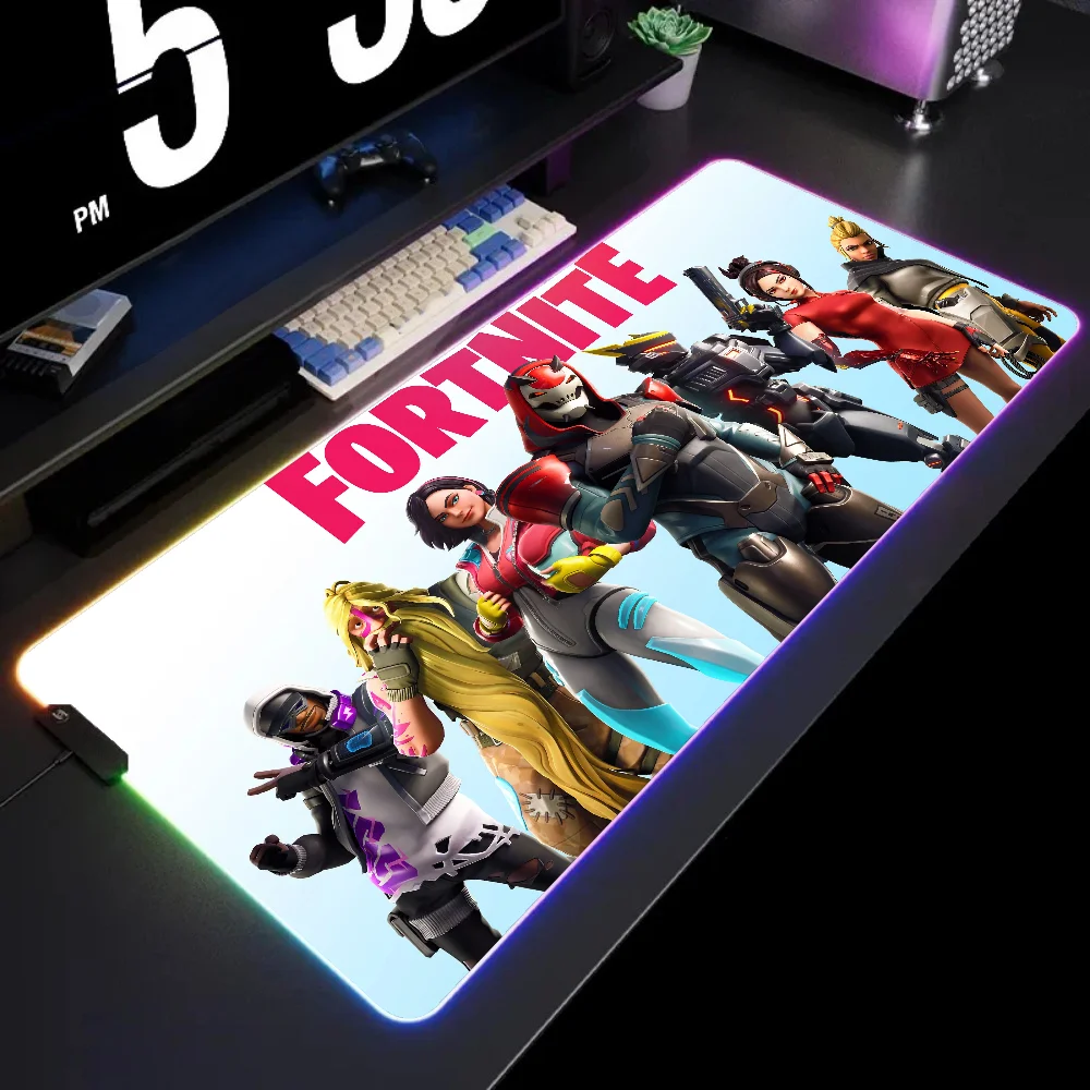 F-Fortnite-Gamer-Mousepad-RGB-Mouse-Pad-Backlight-Table-Mat-Big ...