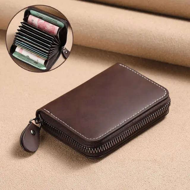 Multi Slot Card Holder Vintage Small Wallet Women Men Business Bank ...