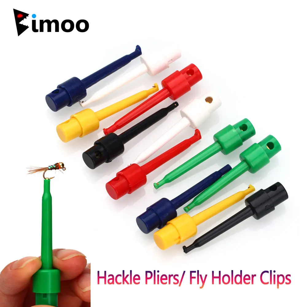 Bimoo-6pcs-lange-Spitze-Hackle-Zange-Fliegen-Haken-halter-Clips-Fliegen ...