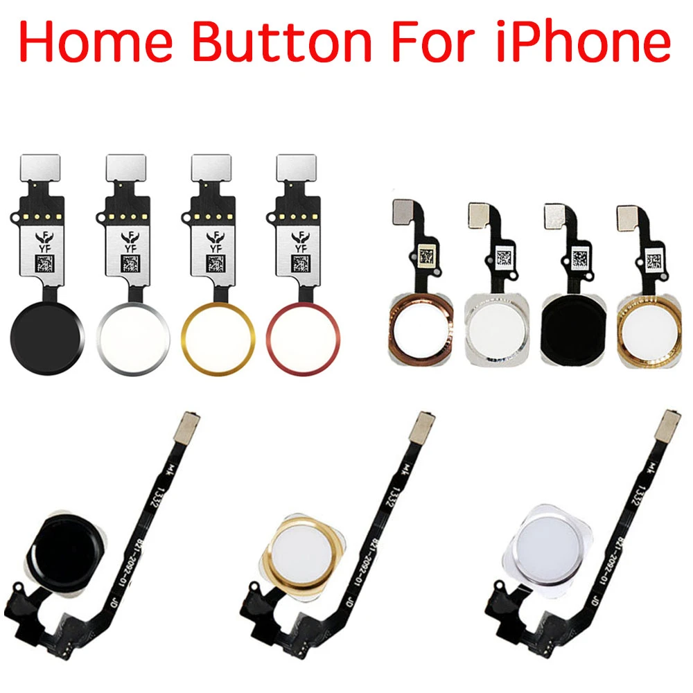 Home Button Key With Flex Cable For Iphone 5 5c 5s 6 6plus 6splus 7 ...