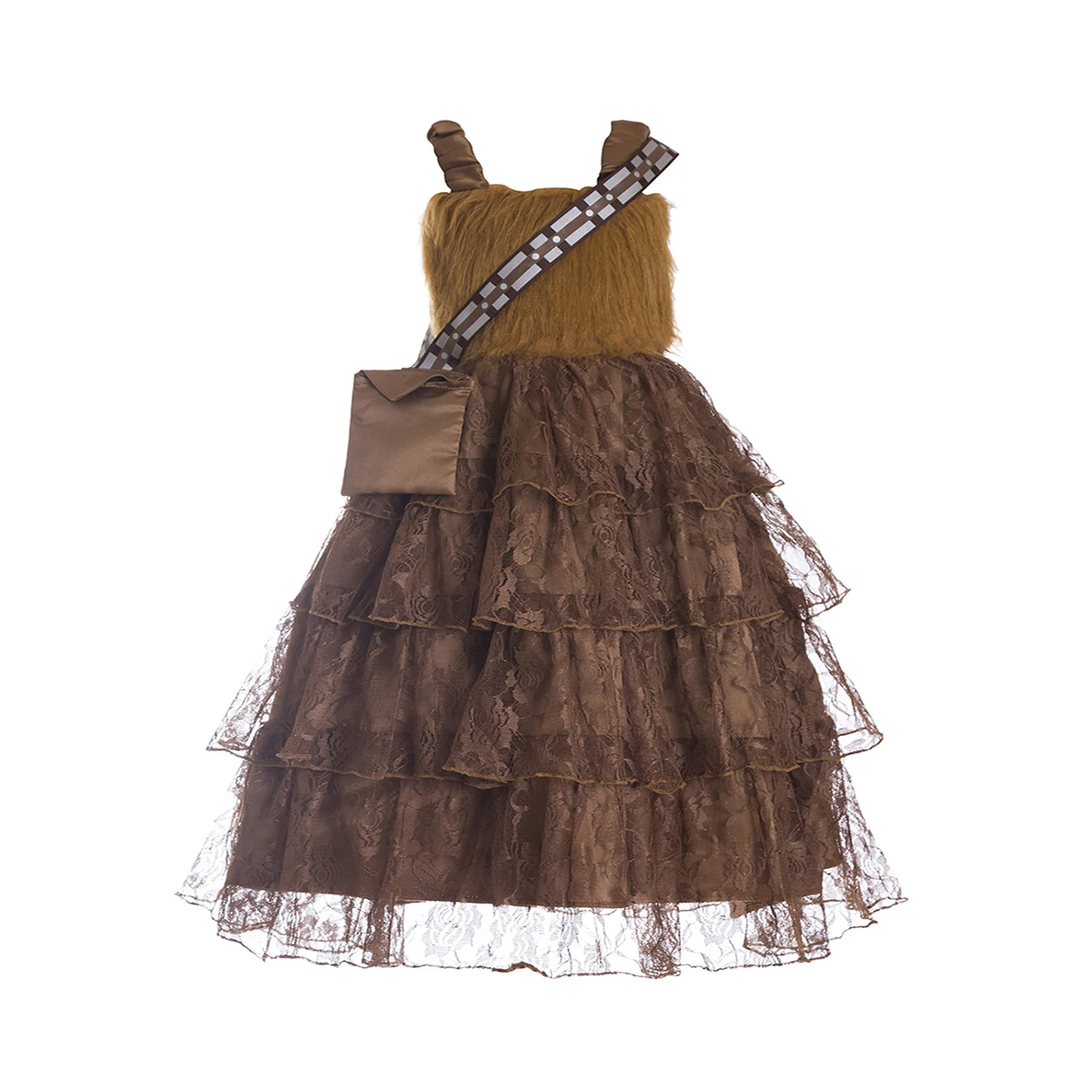 Star Chewy Chewbacca Furry Chocolate Brown Cotton Lined Top Tutu Party ...
