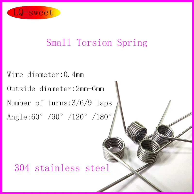 304-stainless-steel-Small-Torsion-Spring-Hairpin-Spring-180-120-90-60 ...