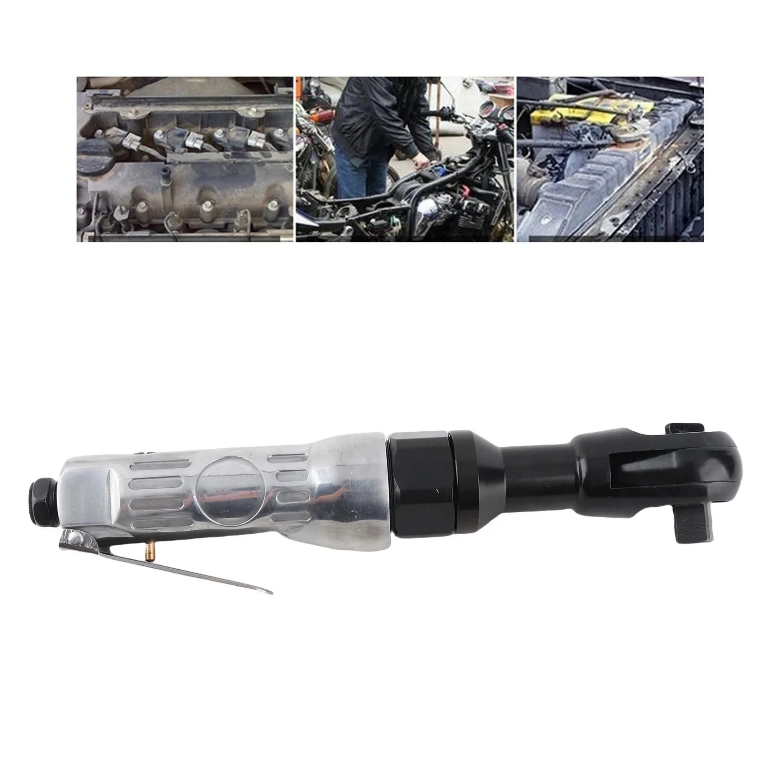 Pneumatic Ratchet Wrench - High Torque Heavy-Duty Right Angle Wrench ...