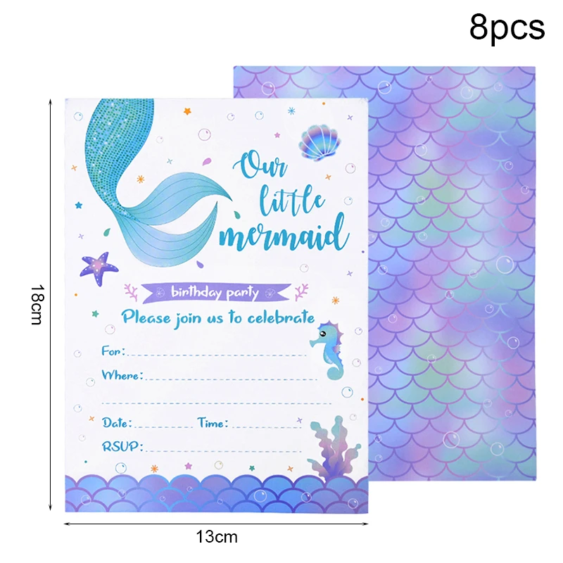Mermaid Tail Invitation Template