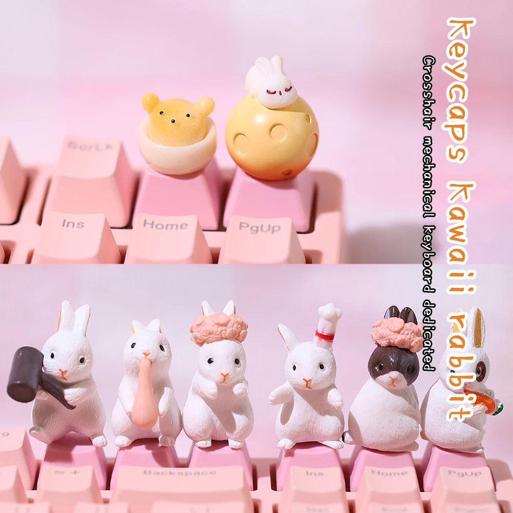 Keycaps-Kawaii-rabbit-Cute-Custom-Cherry-Mx-Mechanical-Keyboard-Keycaps ...