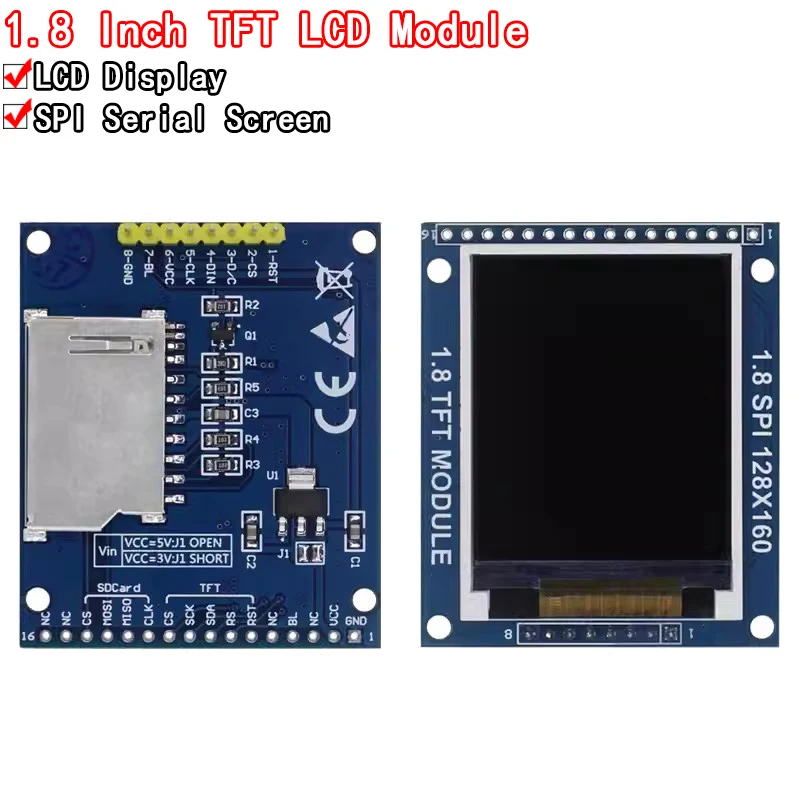 1-8-Inch-Serial-SPI-TFT-LCD-Module-Display-PCB-Adapter-IC-128x160-Dot ...