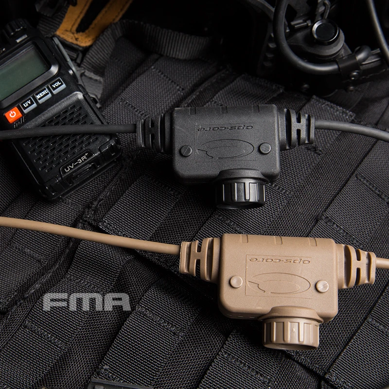 FMA Tactical RAC Headset PTT Support Multiple Plugs K / ICON Head ...