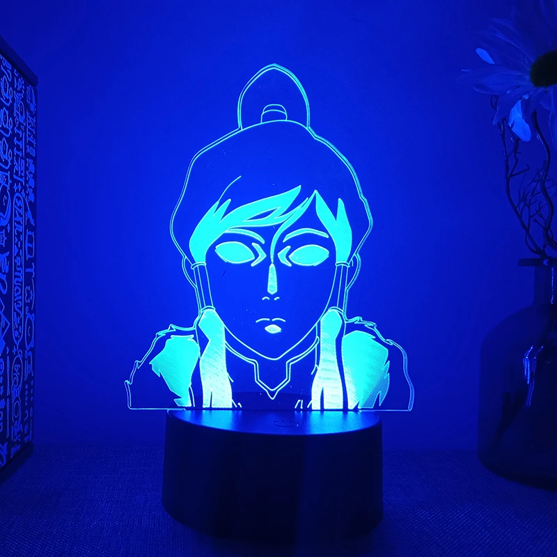 Avatar-The-Last-Airbender-Korra-3d-Lampu-Led-untuk-Kamar-Tidur-Manga ...