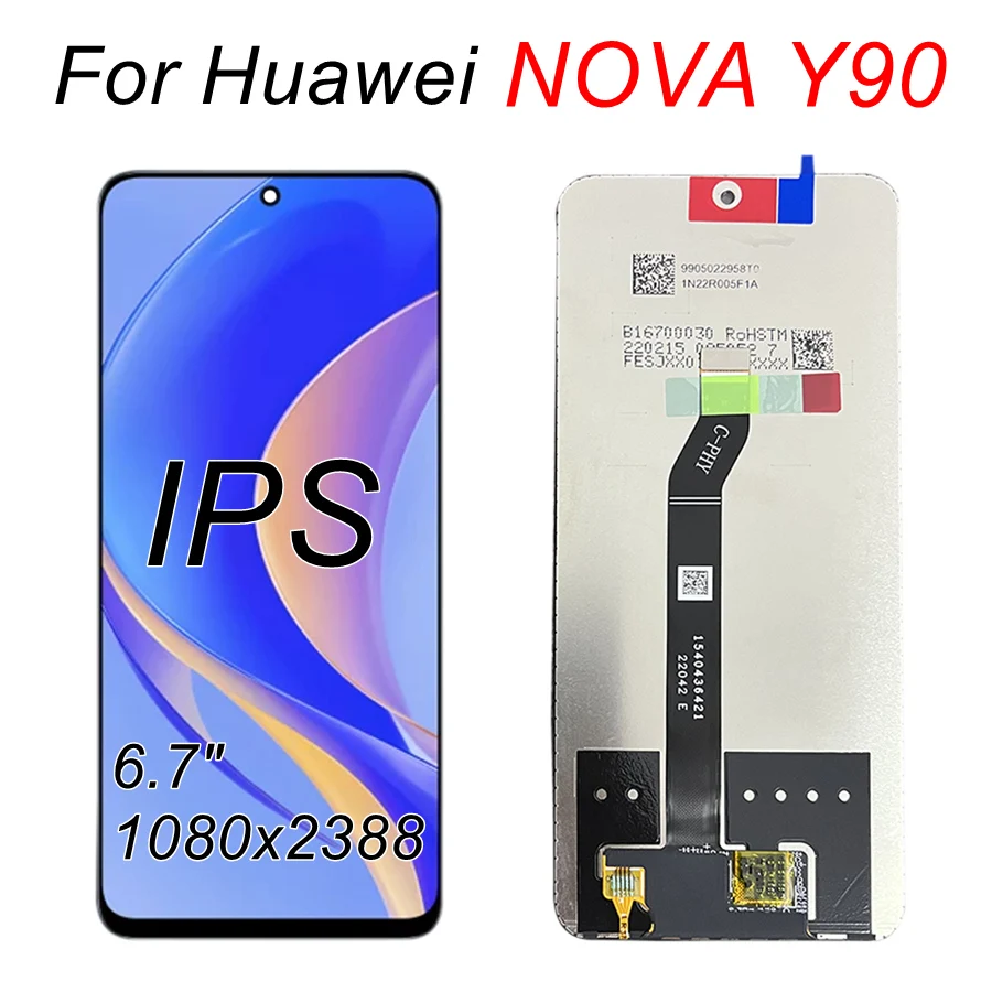 화웨이 노바 Y90 LCD 디스플레이 터치 스크린 디지타이저 패널 어셈블리 교체 수리 예비 부품용 오리지널, 신제품|휴대폰 ...