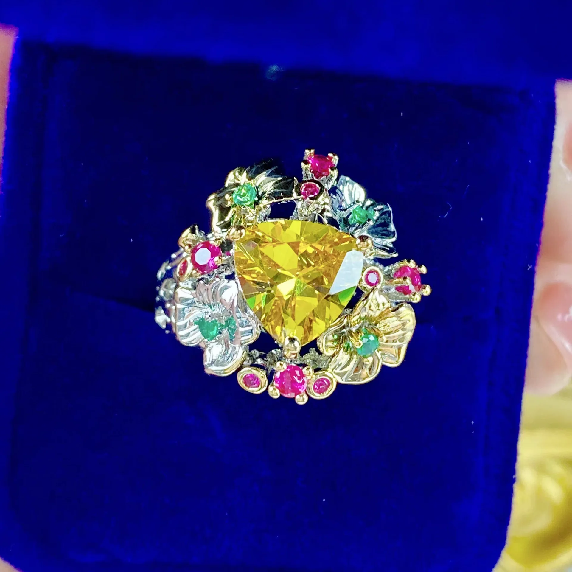 Sparkling-Multicolour-Zircon-925-Sterling-Silver-Bling-Bling-Wedding ...