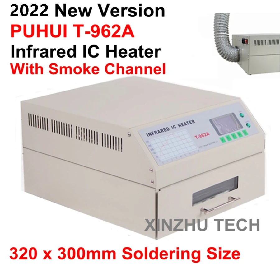 Puhui T-962a Infrared Ic Heater Desktop Reflow Solder Bga Smd Smt ...