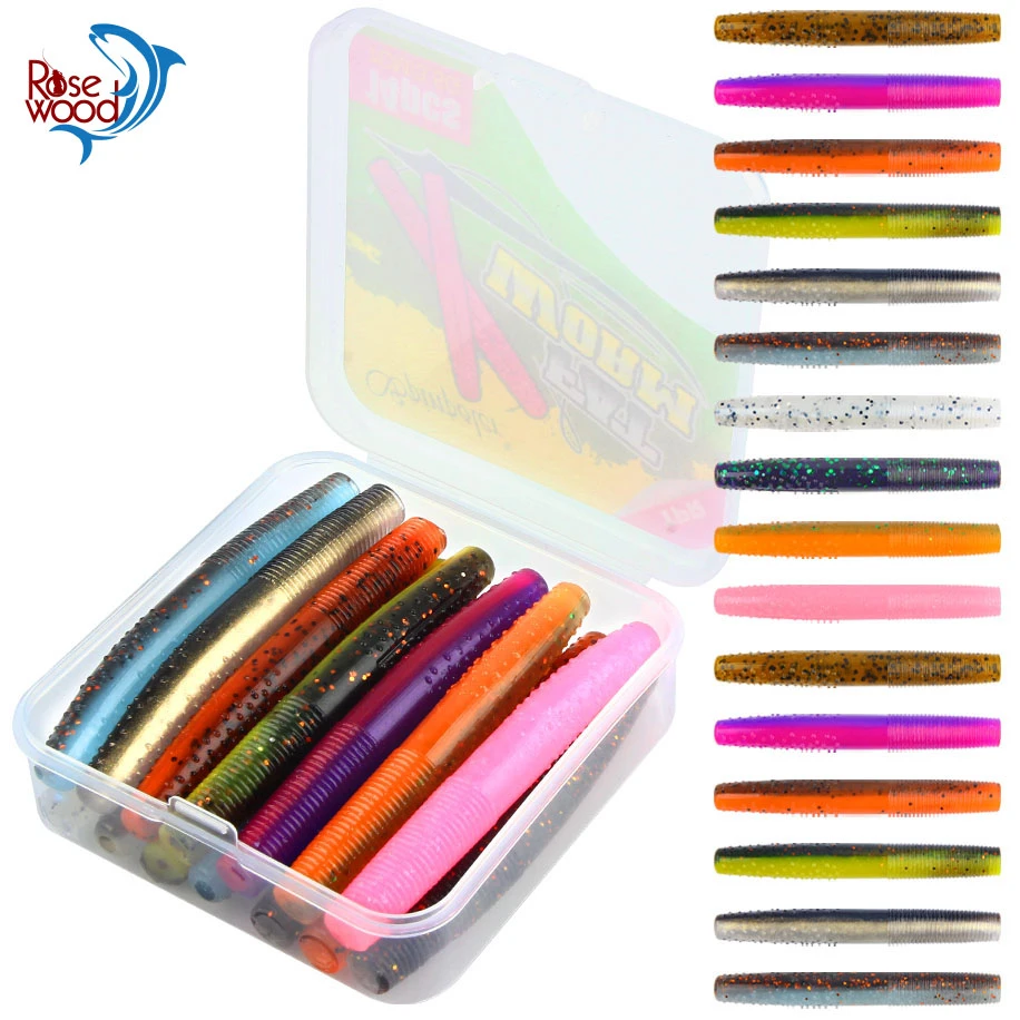 Rosewood Ned Rig Soft Fishing Lure Stick Worm 70mm Tpe Floating With ...