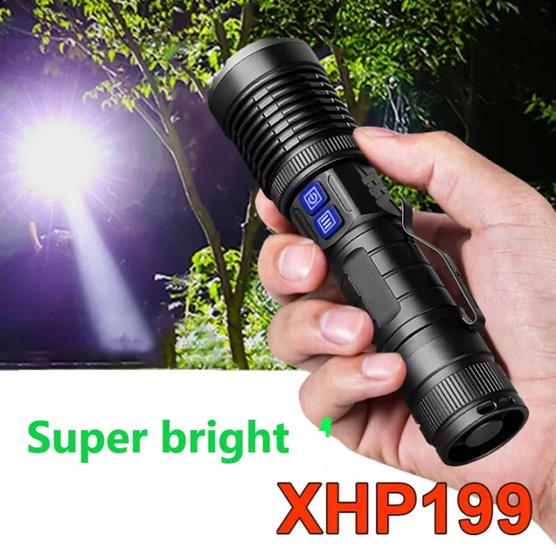 Super-Bright-XHP199-Most-Powerful-Led-Flashlight-18650-XHP90-High-Power ...