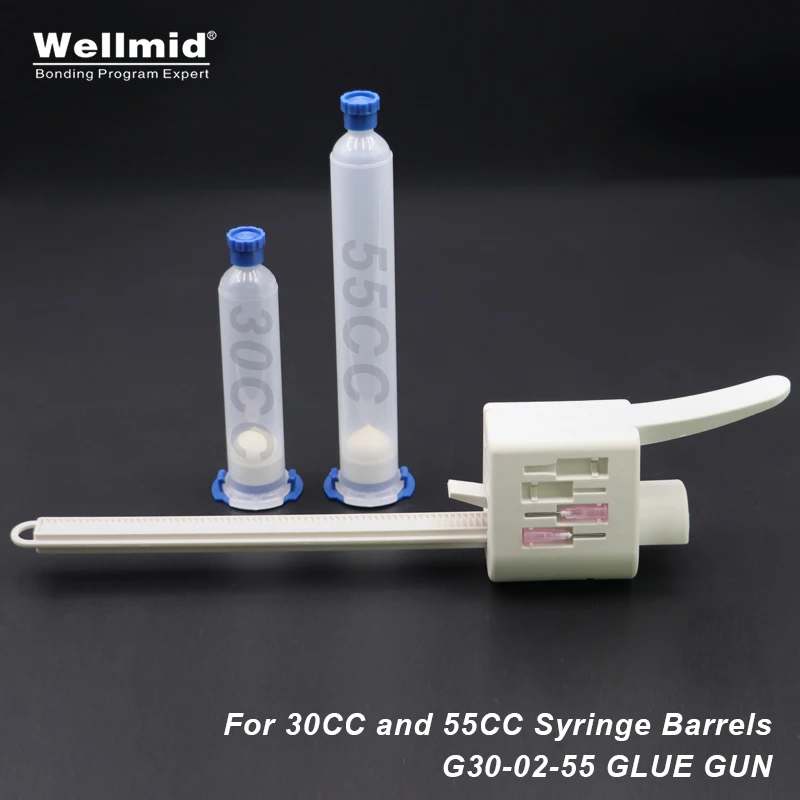 30cc 55cc Manual Glue Gun Syringe Barrels Single component 1K PU Epoxy UV Solder Paste Sealant ...