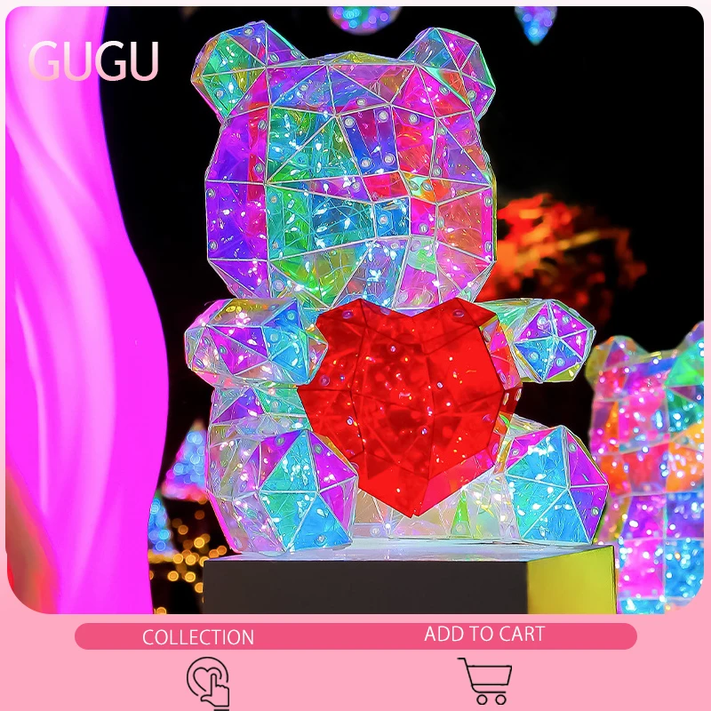 Luminous-Plastic-Bear-LED-Rainbow-Bear-Colorful-Bears-Party-Decor ...
