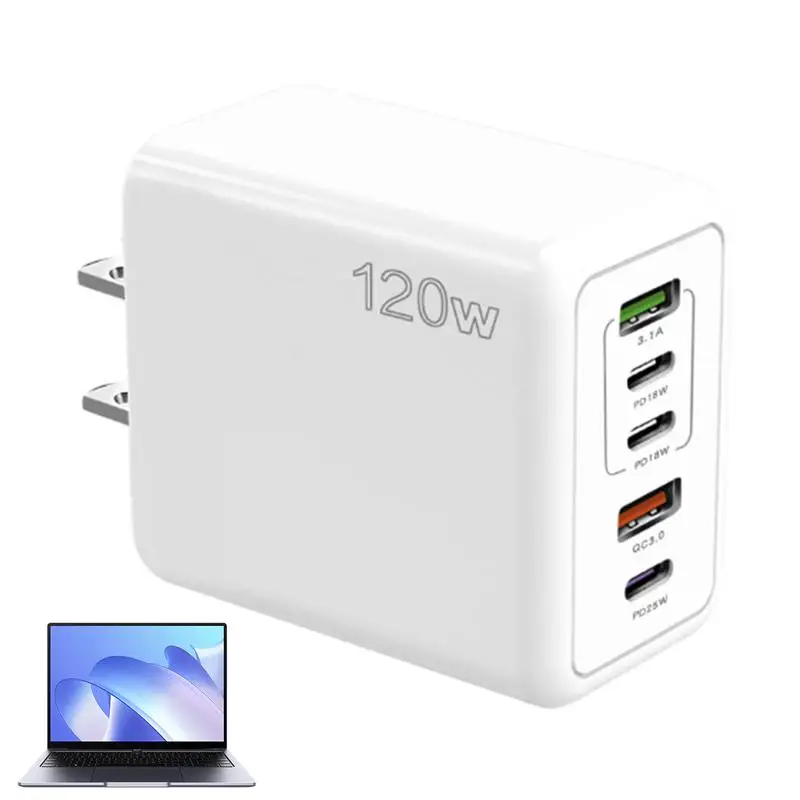 120W-USB-Charger-Fast-Charging-Wall-Charger-With-Type-A-C-5-Port ...