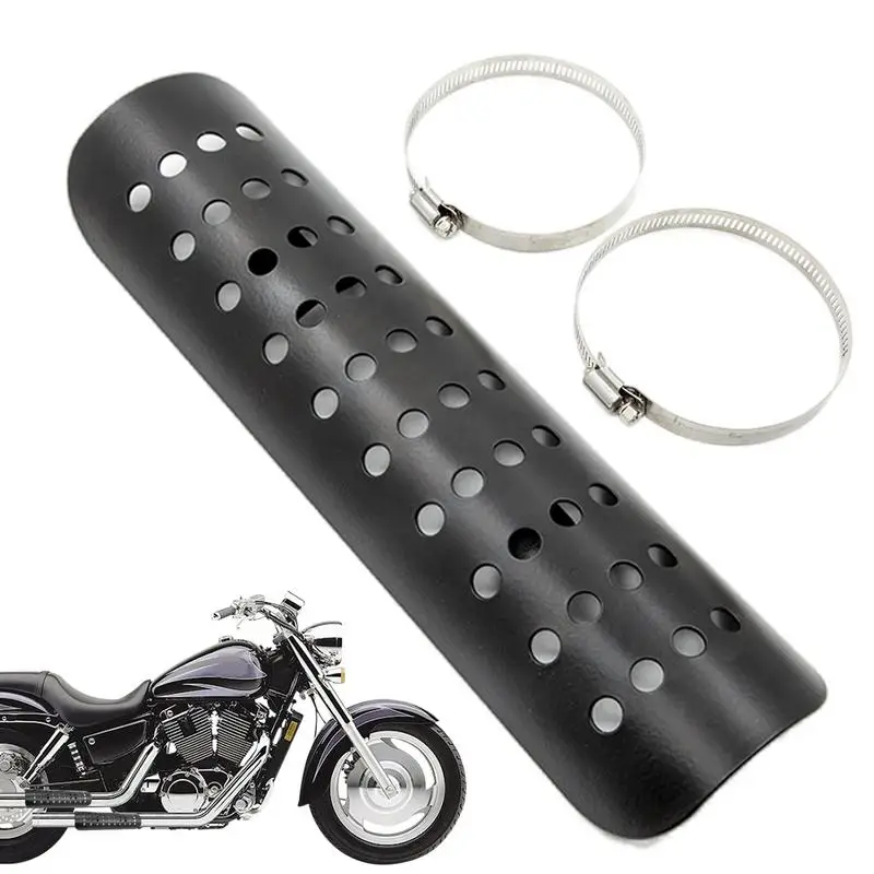 Motor-Exhaust-Pipe-Carbon-Fiber-Protector-Heat-Shield-Cover-Guard-Anti ...