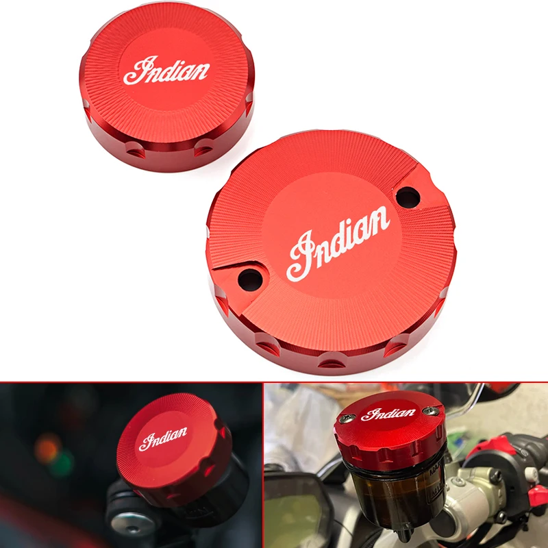 INDIAN-Accessories-Motorcycle-Rear-Front-Brake-Fluid-Covers-For-Indian ...